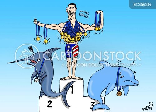 Olympic Swimmer Cartoons and Comics - funny pictures from CartoonStock