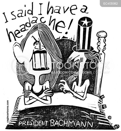 Bachmann's Headaches Cartoons and Comics - funny pictures from CartoonStock