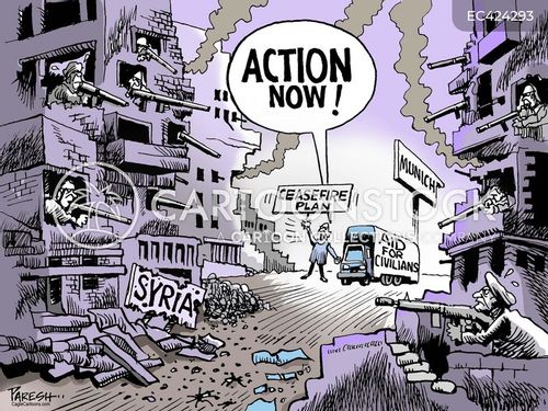 Ceasefire Plans Cartoons and Comics - funny pictures from CartoonStock