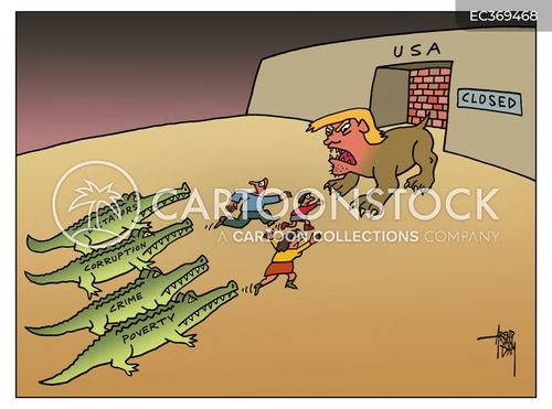 Refuge Seeking Cartoons and Comics - funny pictures from CartoonStock