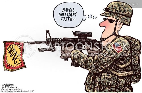 Defense Cuts Cartoons and Comics - funny pictures from CartoonStock
