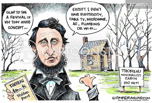 Walden Cabin Cartoons and Comics - funny pictures from CartoonStock
