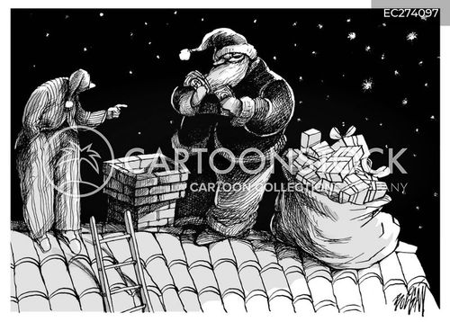 Santa's Dimensions Cartoons and Comics - funny pictures from CartoonStock