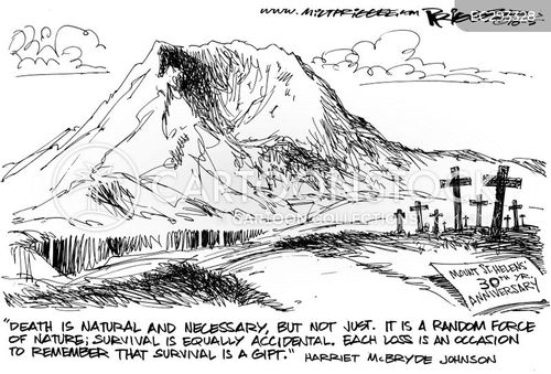Mount Saint Helen's Cartoons and Comics - funny pictures from CartoonStock