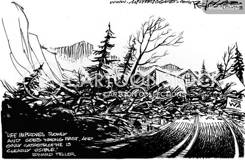 Mudslides Cartoons and Comics - funny pictures from CartoonStock