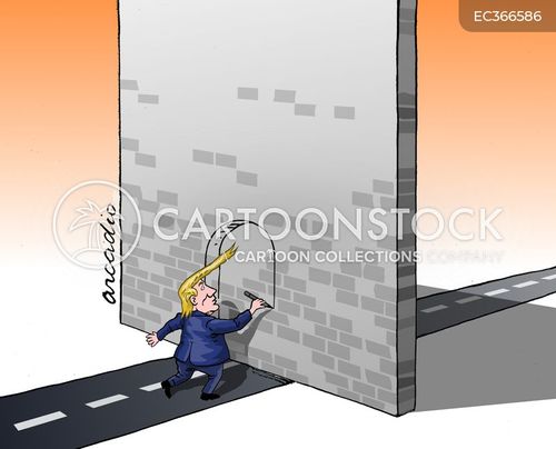 Climbing The Border Wall Cartoons and Comics - funny pictures from ...