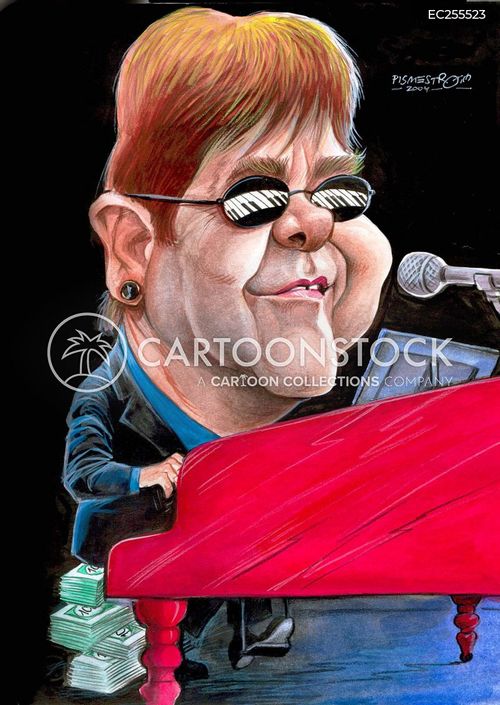 Elton John Glasses Cartoons and Comics - funny pictures from CartoonStock