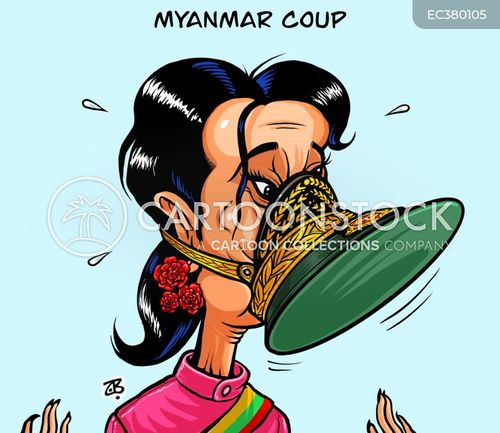 Coup Myanmar Cartoons and Comics - funny pictures from CartoonStock