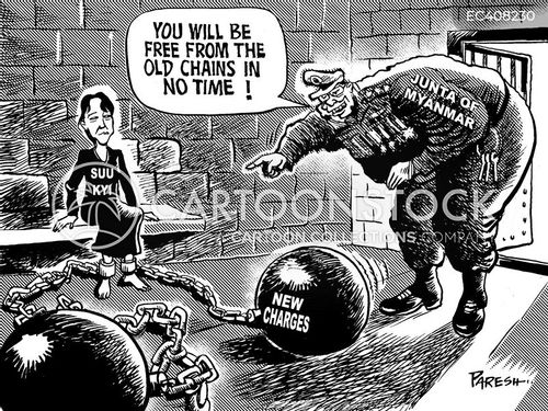 Military Chain Cartoons and Comics - funny pictures from CartoonStock