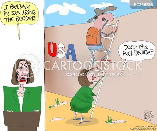 Secured Perimeter Cartoons and Comics - funny pictures from CartoonStock