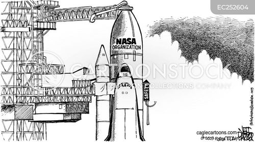 Space Shuttle Challenger Cartoon