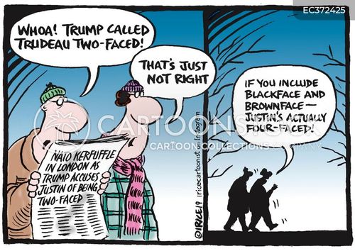 Two Face Trump Cartoons and Comics - funny pictures from CartoonStock