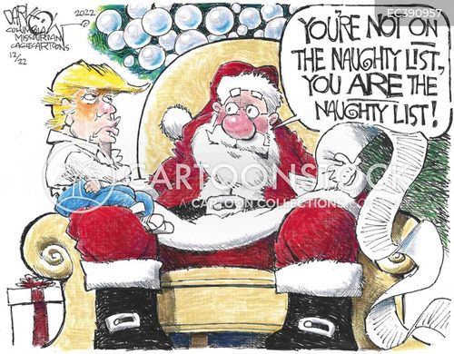 Naughty Santa Cartoons And Comics Funny Pictures From CartoonStock