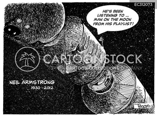 First Moonwalk Cartoons and Comics - funny pictures from CartoonStock