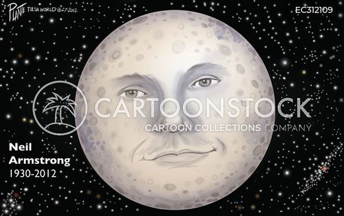 Neil Armstrong Dead Cartoons and Comics - funny pictures from CartoonStock