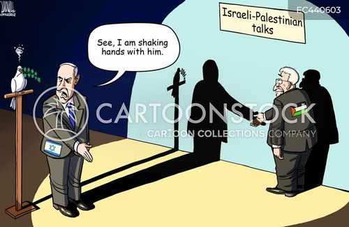 Israeli Talks Cartoons and Comics - funny pictures from CartoonStock