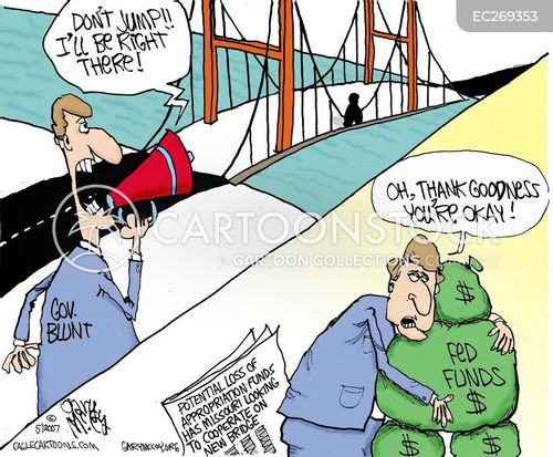 River Bridge Cartoons and Comics - funny pictures from CartoonStock