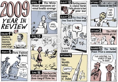 Yearly Review Cartoons and Comics - funny pictures from CartoonStock
