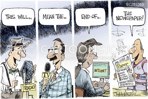 Print Media Is Dead Cartoons and Comics - funny pictures from CartoonStock