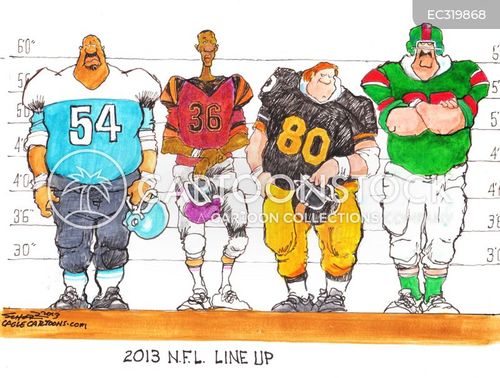 Linebackers Cartoons and Comics - funny pictures from CartoonStock