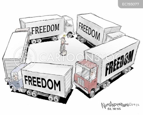 Trucker Protest Cartoons and Comics - funny pictures from CartoonStock