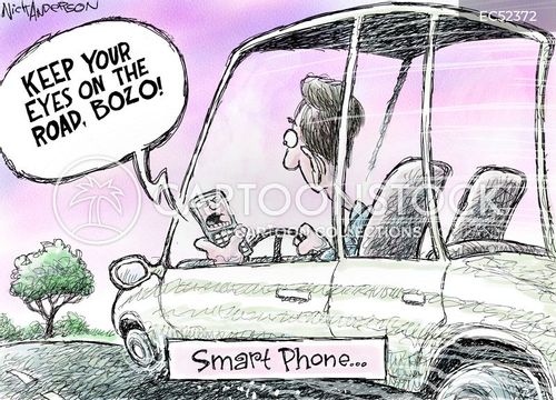 Mobile Devices And Driving Cartoons and Comics - funny pictures from ...