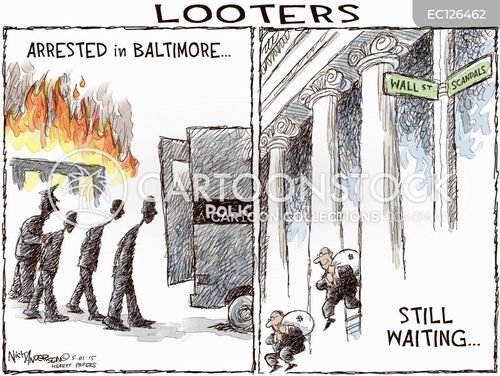 Looters Cartoons and Comics - funny pictures from CartoonStock