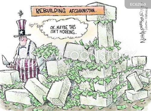 Afghan Expenditure Cartoons and Comics - funny pictures from CartoonStock