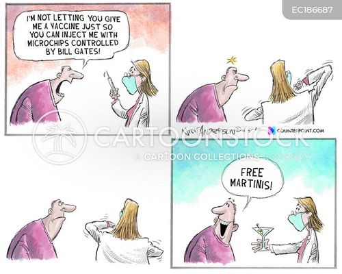 Vaccine Microchips Cartoons and Comics - funny pictures from CartoonStock