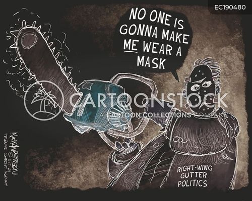 Horror Mask Cartoons and Comics - funny pictures from CartoonStock