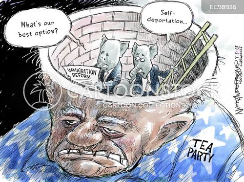 Self Deport Cartoons and Comics - funny pictures from CartoonStock