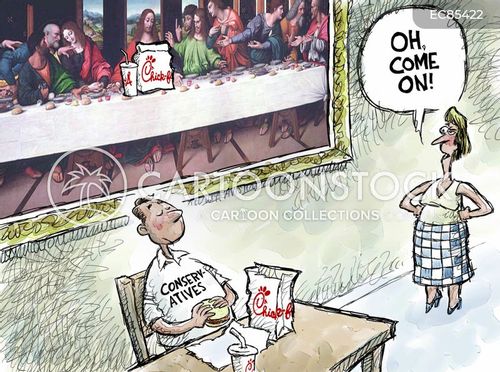 Chick-fil-a Cartoons Cartoons and Comics - funny pictures from CartoonStock