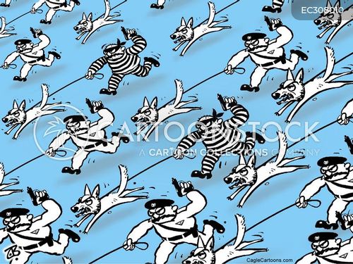 Chasing Thief Cartoons and Comics - funny pictures from CartoonStock