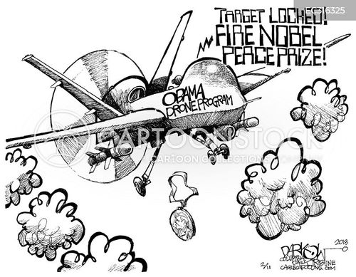 Nobel Peace Drone Cartoons and Comics - funny pictures from CartoonStock
