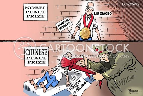 Chinese Peace Prize Cartoons and Comics - funny pictures from CartoonStock