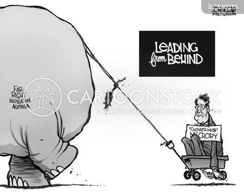 Lead From Behind Cartoons and Comics - funny pictures from CartoonStock