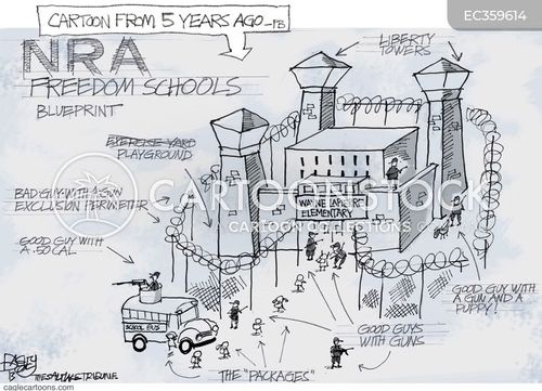 School Gun Massacres Cartoons and Comics - funny pictures from CartoonStock