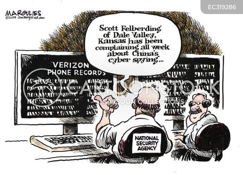 Nsa Phone Snooping Cartoons and Comics - funny pictures from CartoonStock