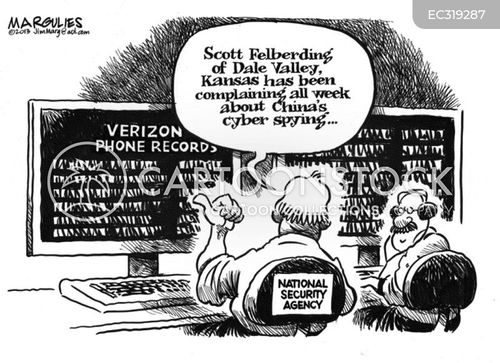 Nsa Phone Snooping Cartoons and Comics - funny pictures from CartoonStock