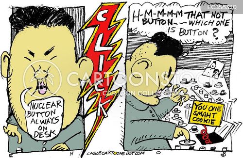 Nuclear Button Cartoons and Comics - funny pictures from CartoonStock