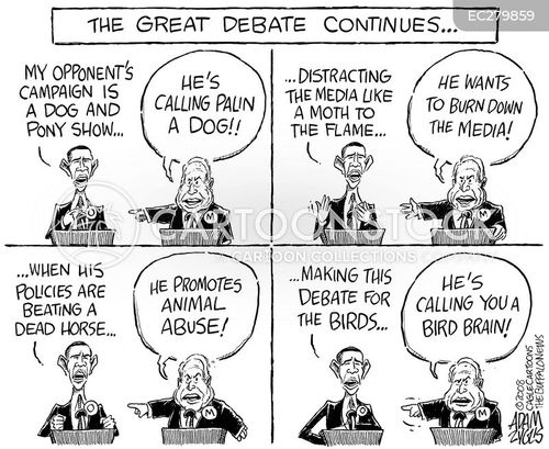 Great Debate Cartoons and Comics - funny pictures from CartoonStock