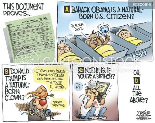 Birth Of Barack Political Cartoon