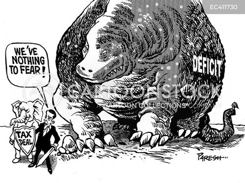 Deficit Beast Cartoons and Comics - funny pictures from CartoonStock