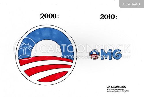 Obama Logo Cartoons and Comics - funny pictures from CartoonStock