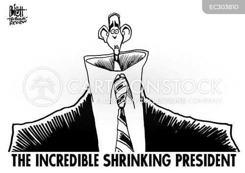 Shrinking President Cartoons and Comics - funny pictures from CartoonStock
