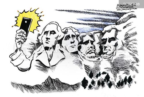 Obama-selfie Cartoons and Comics - funny pictures from CartoonStock