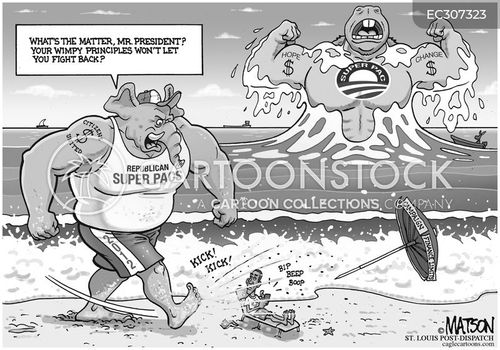 Obama Super Pac Cartoons and Comics - funny pictures from CartoonStock
