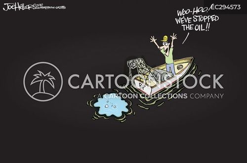 Oil Spill Mitigation Cartoons and Comics - funny pictures from CartoonStock