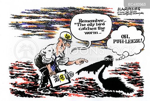 Oil Cleanup Cartoons and Comics - funny pictures from CartoonStock