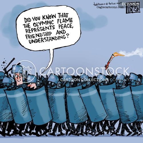 Torch Relay Cartoons and Comics - funny pictures from CartoonStock